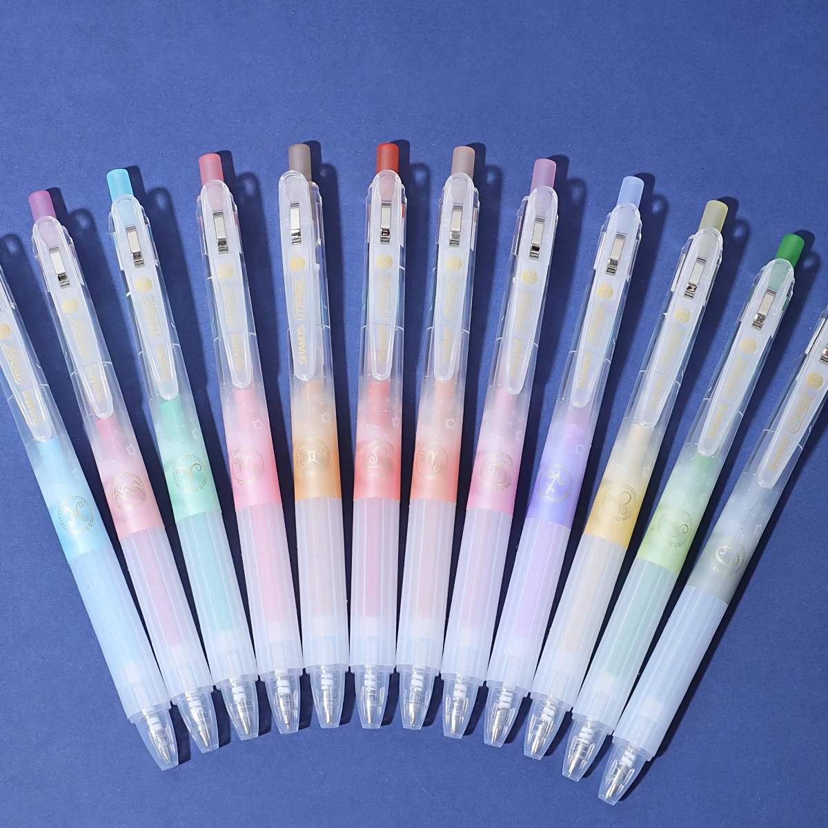 Shands Twelve Constellation Color Press Gel Pens 0.5mm Bullet Tip ...