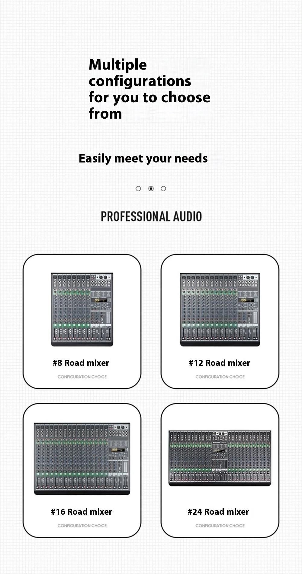 Professional Audio 8/12/16 Channels DJ Console Mixer with Bluetooth 199 ...