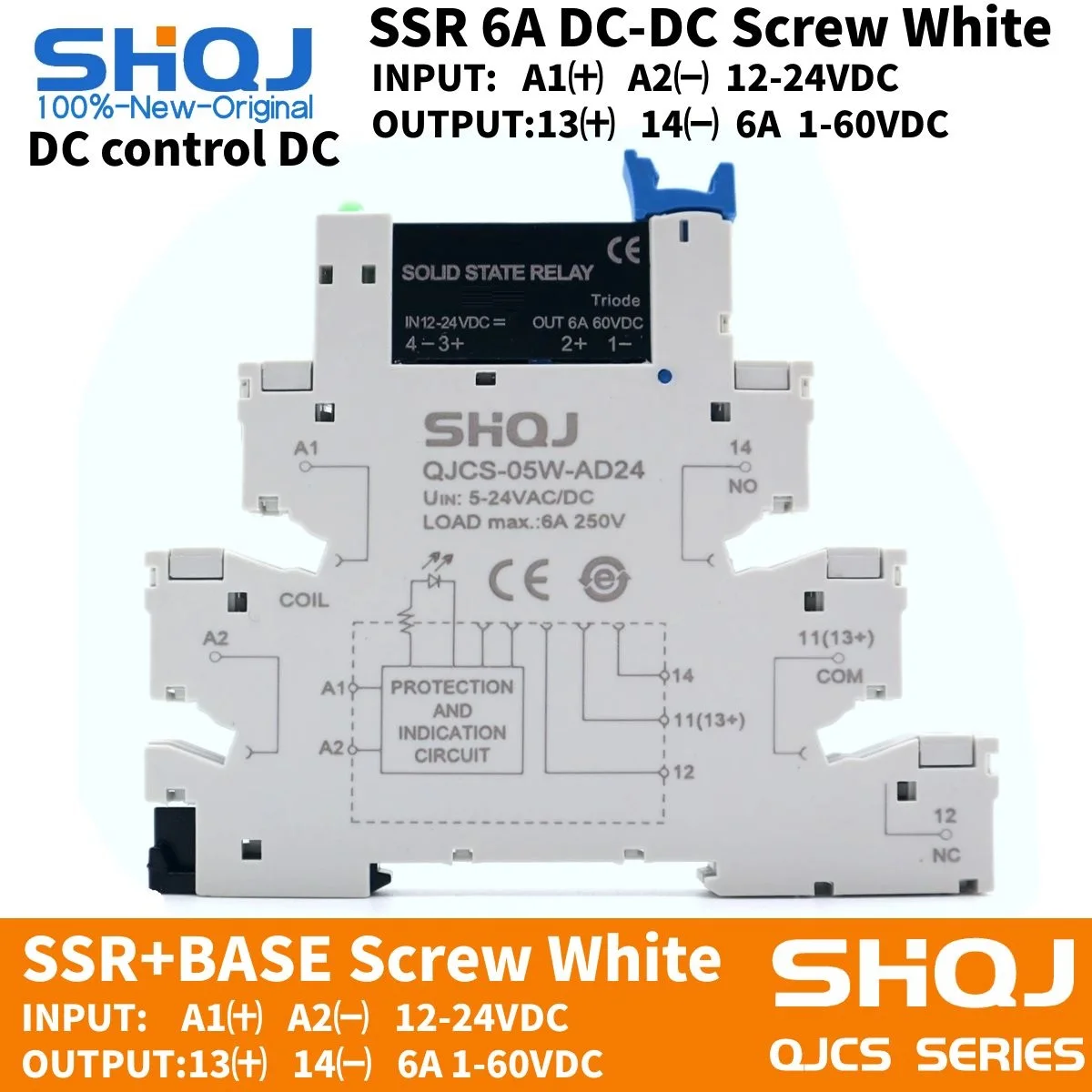 Shqj Slim Ssr Solid State Relay Qjc1-sdd Sda Qjcs-05w-ad24 Input 5-24v ...