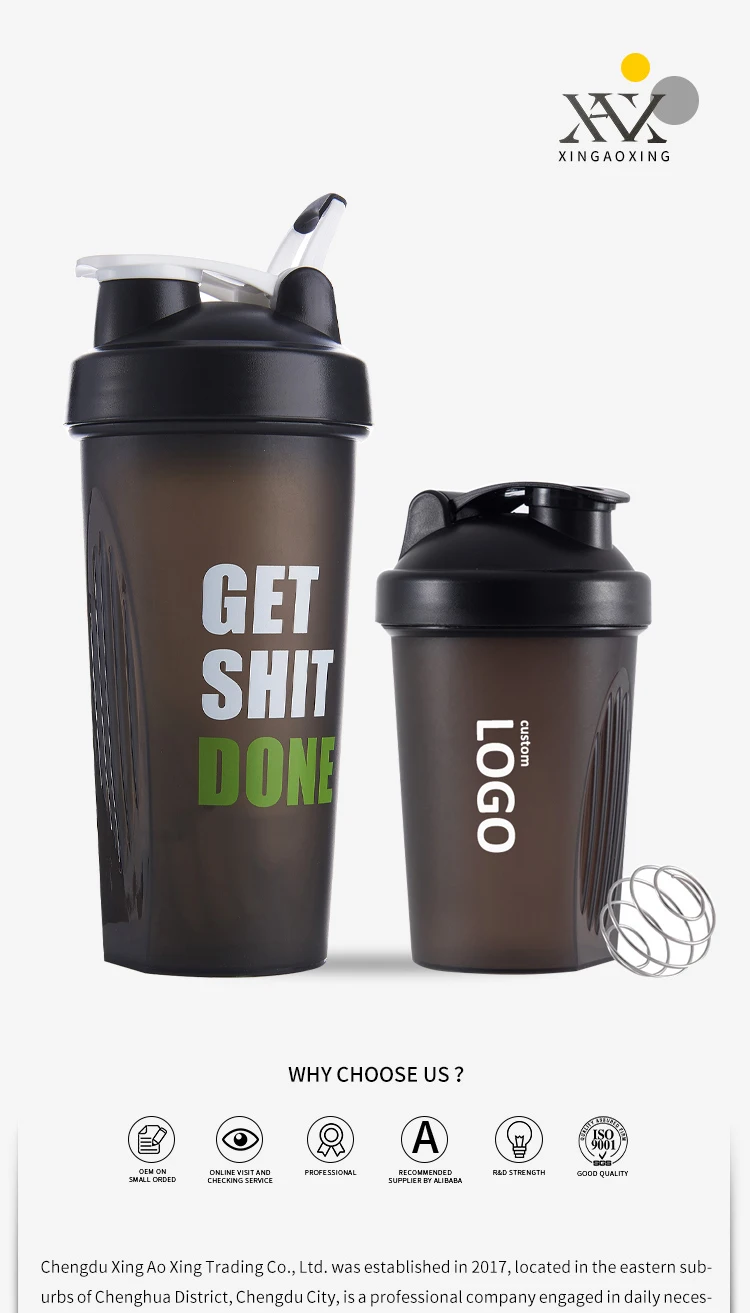 Custom Logo 400ml 600ml Workout Gym Protein Shaker Bottles - Buy Shaker ...