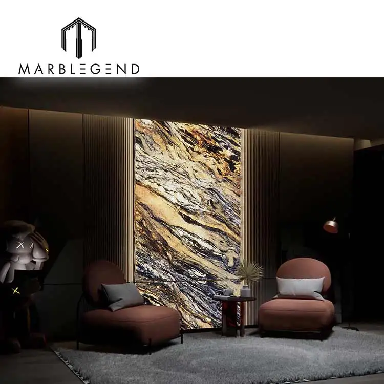 Customized Luxury Stone Marble LED Light Backlit Slabs Tiles ...