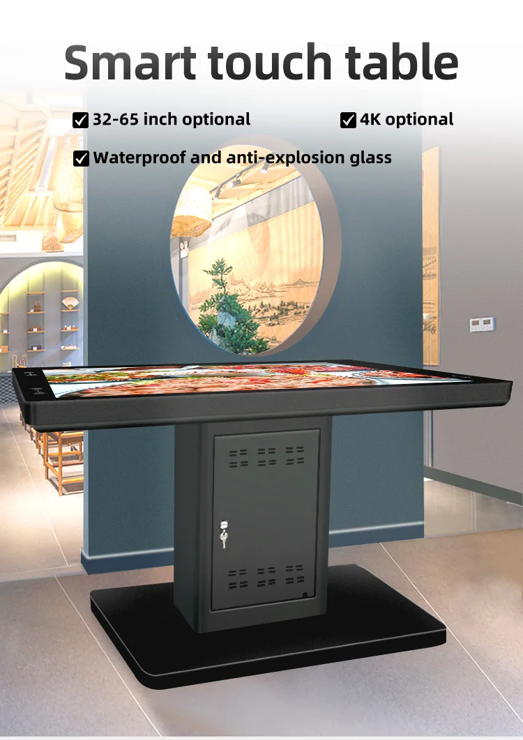 49 Inch Smart Touch Table - Interactive 4K Waterproof Game Table for ...