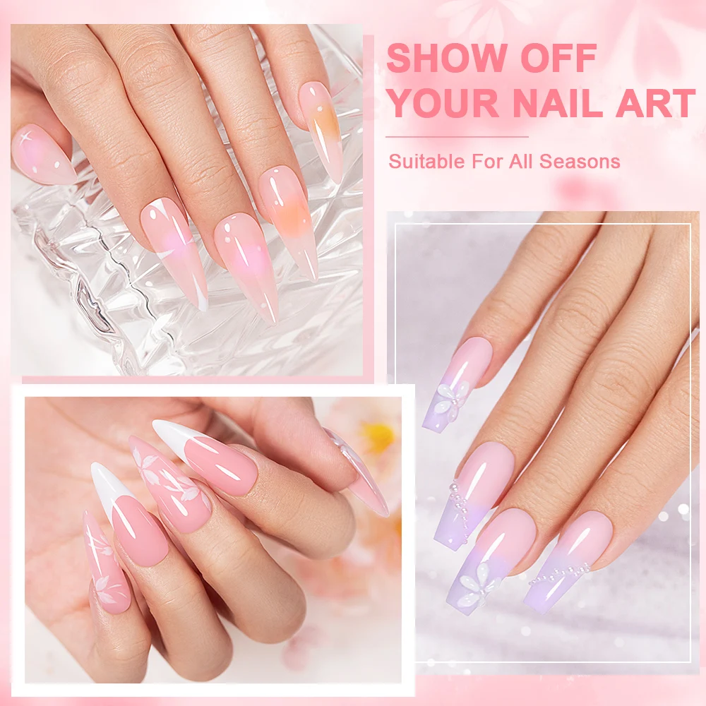 BOZLIN 15ml Pink Nude Structure Hard Gel OEM Vegan Nail Extension Gel ...