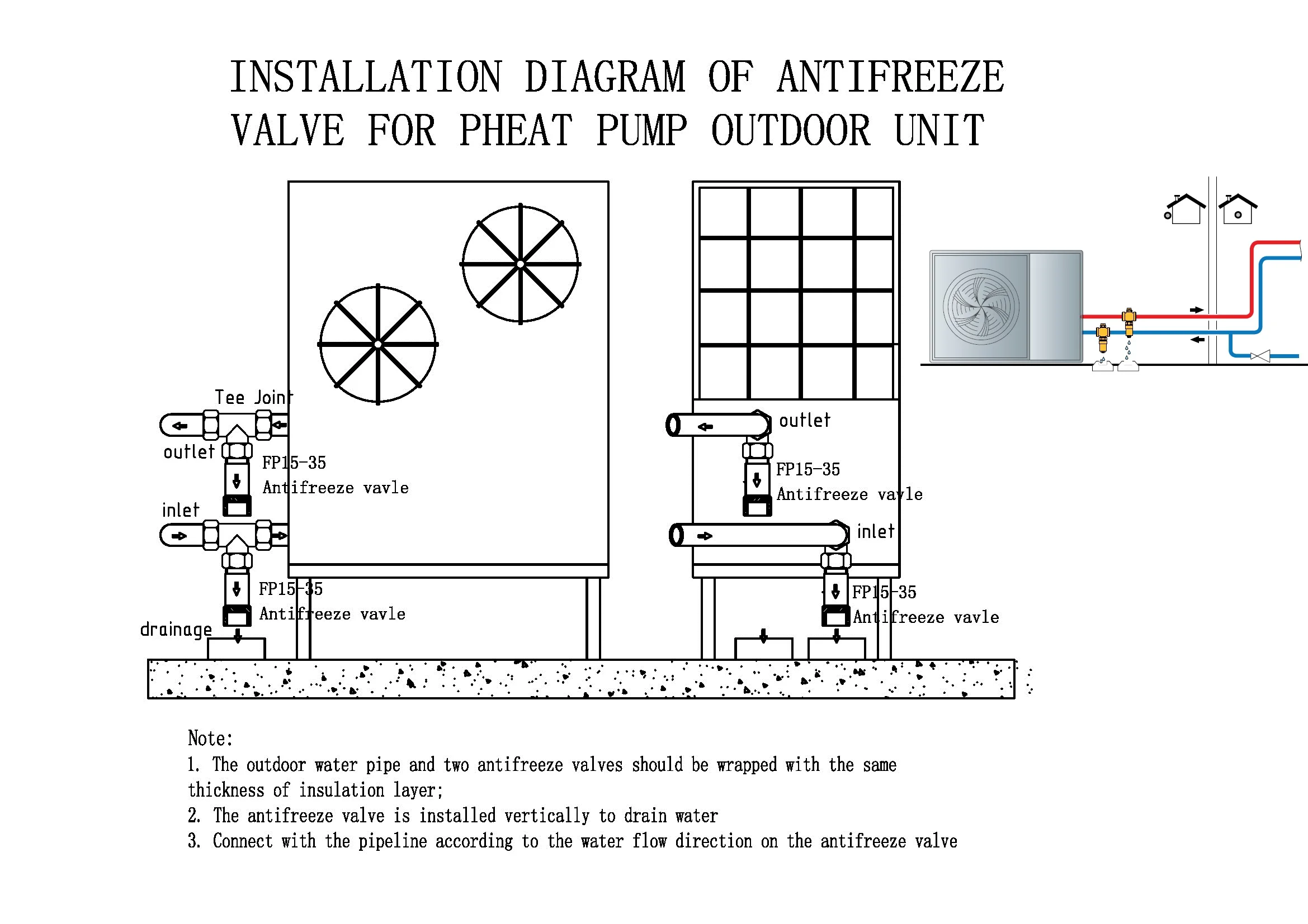 Freeze Protection Valve for Monoblock Heat Pump - Customized Support
