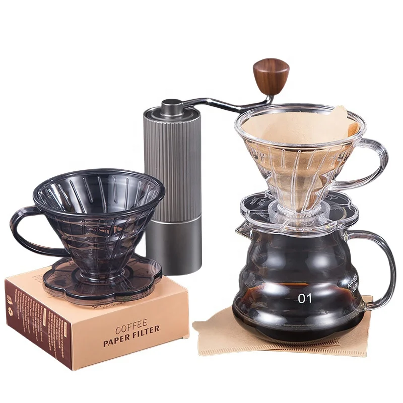 Wholesale V60 Transparent Conical Drip Origami Filter Cup Plastic ...