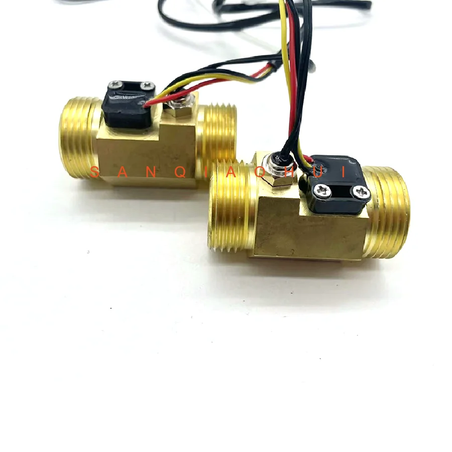 Sanqiaohui G1 Brass Water Flow Sensor With Temperature Sensor 5-24vdc ...