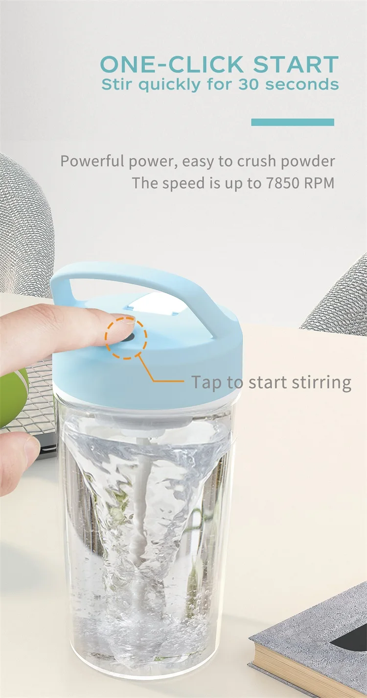 Portable Mixer Cup USB Rechargeable Shaker Cups Bottled Protein Shake ...