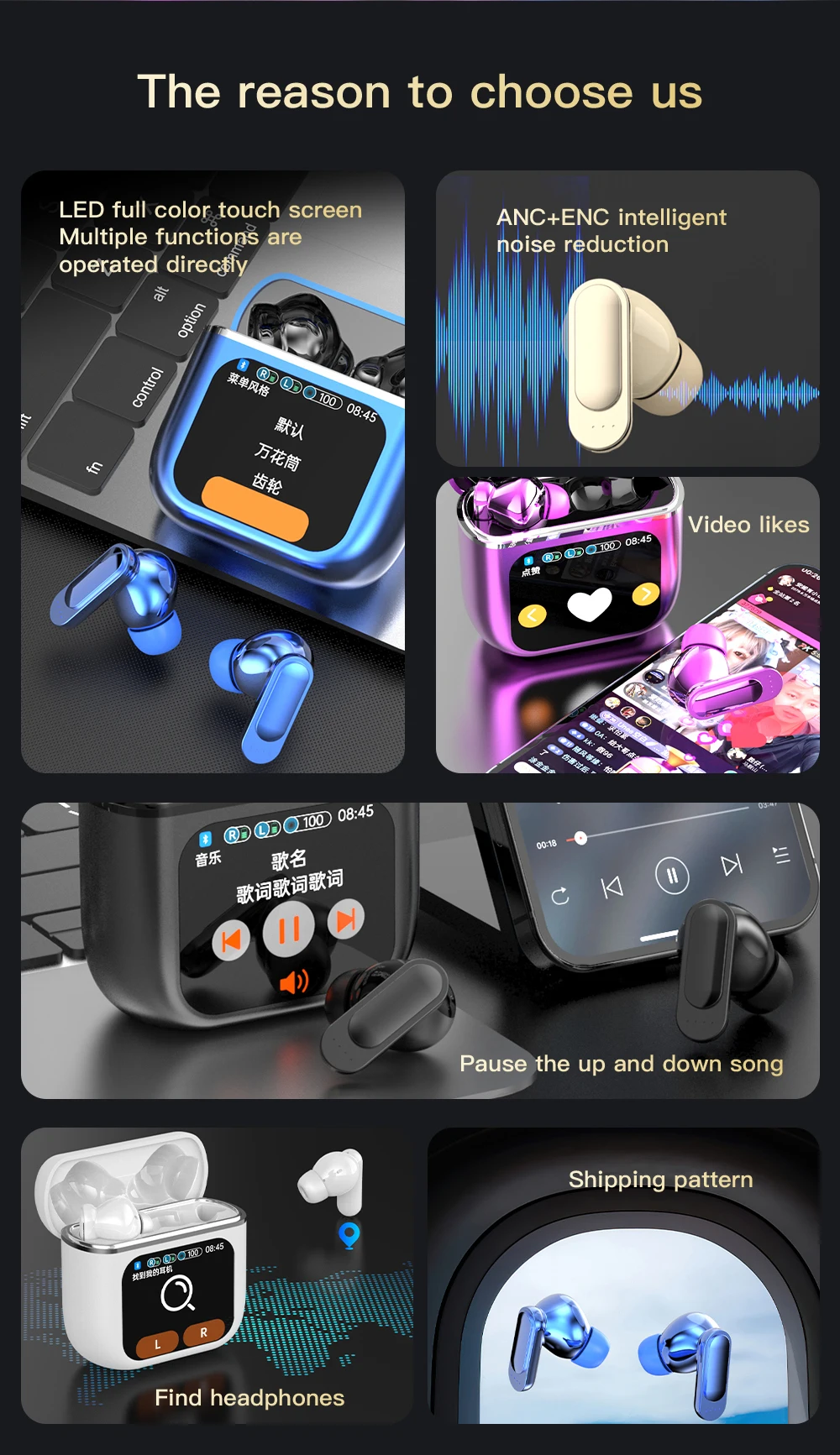 Cyberblue BTV5.4 SE60 ANC Wireless Earbuds - Gaming & Hifi