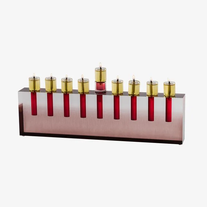 Modern Acrylic Hanukah Judaica Menorah Candlestick Shabbat Crystal ...