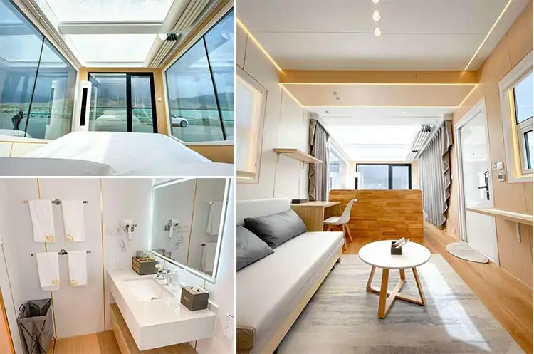 Luxury Modular Hotel Unit for Glamping Site Prefab Light Gauge Steel ...