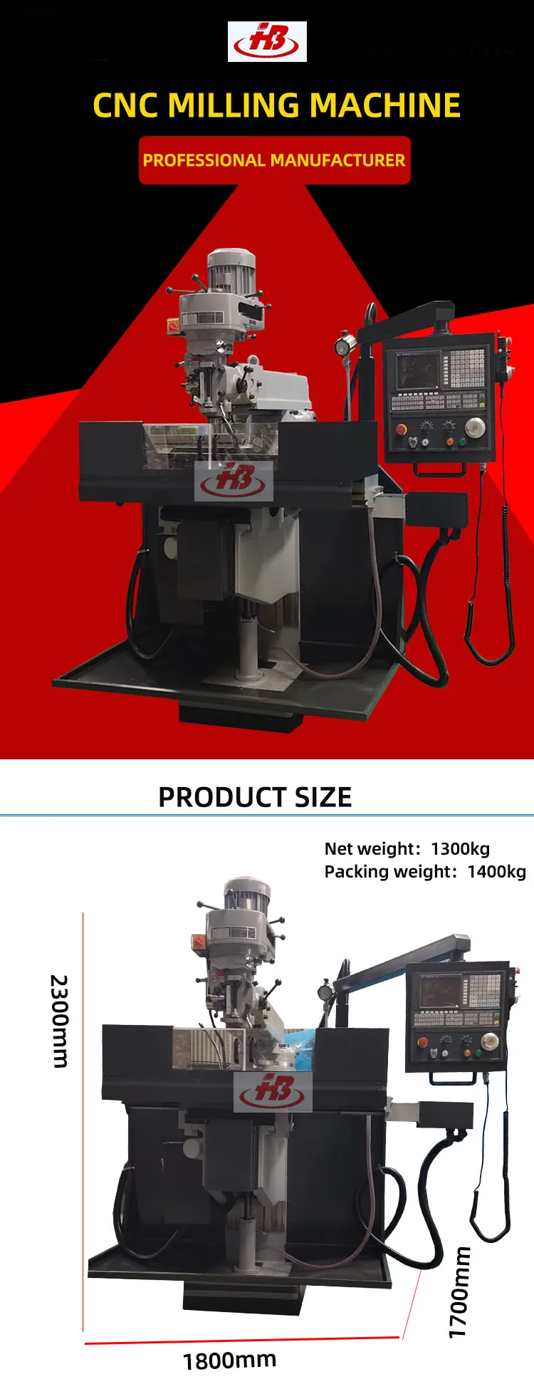 Milling Plane, Keyway CNC Milling Machine 5HK Vertical Turret Milling ...