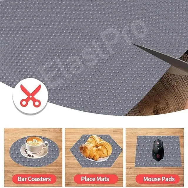 Elastpro 50cm X 1.5m X 550gsm Dark Grey Round Dots Texture Food Grade ...