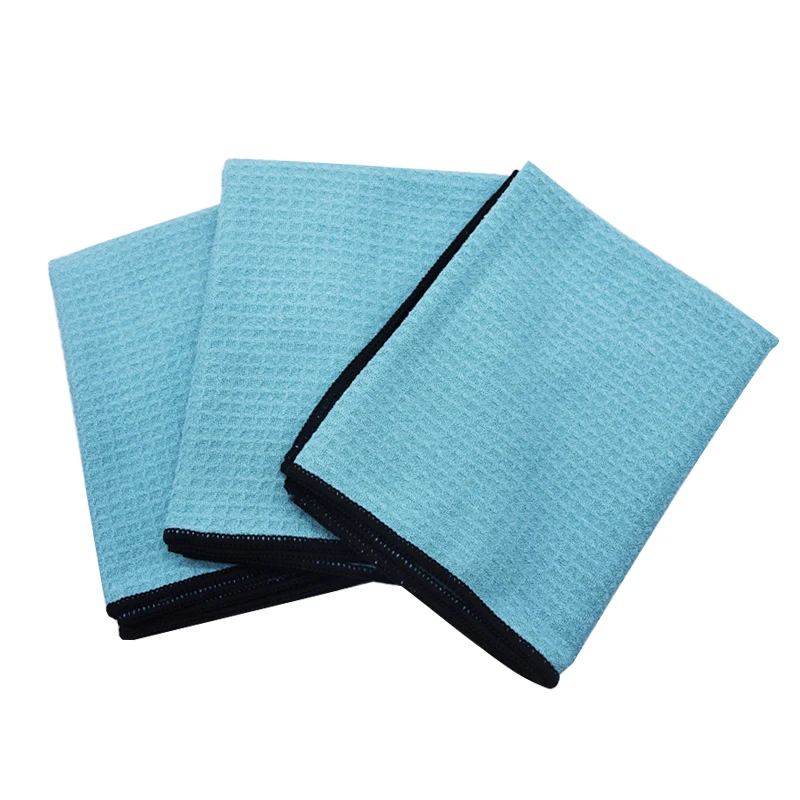 Premium Logo Custom Microfiber Waffle Cleaning Towel Glass Window ...