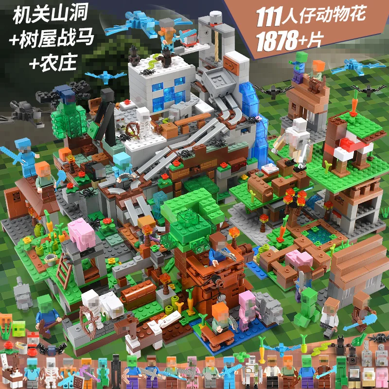 Toylinx Fortress Minecrafted My World Figures Assemble Building Block ...