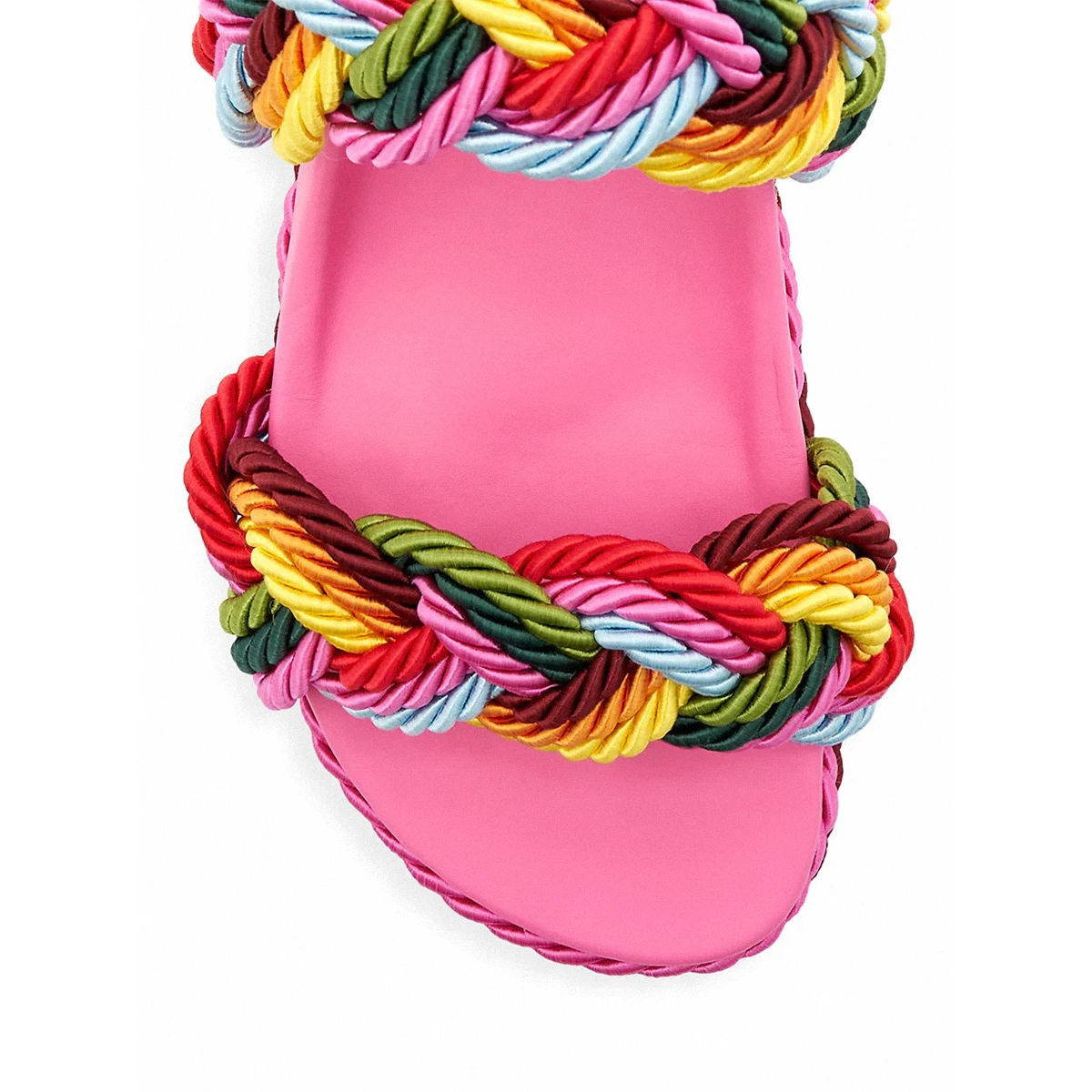 Two-strap Hawaii Style Colorful Rope Weave Slippers Female Flat ...