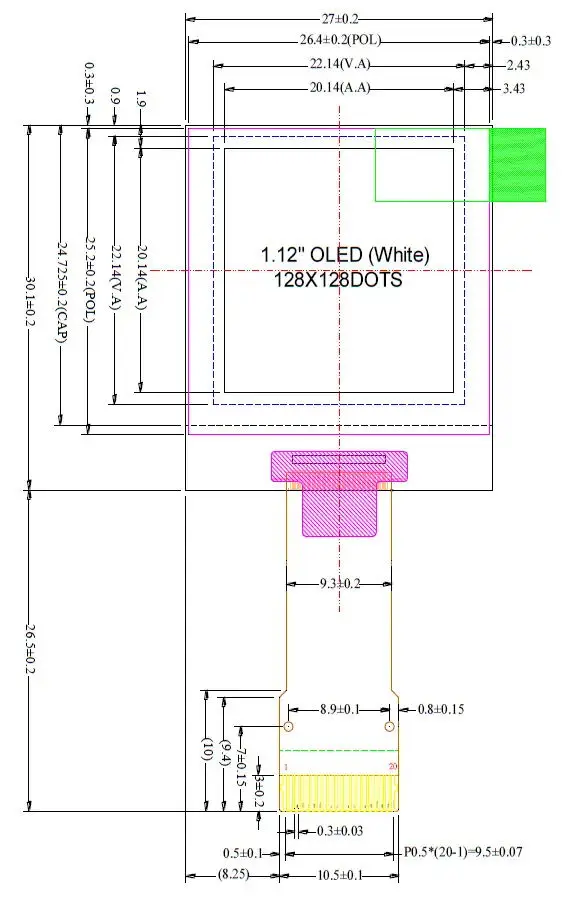 1.12 Inch OLED Display - Small Size Color Screen Module