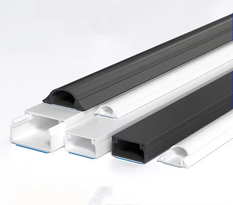 Grey White plastic electrical cable duct PZC cable channel Wiring Ducts ...