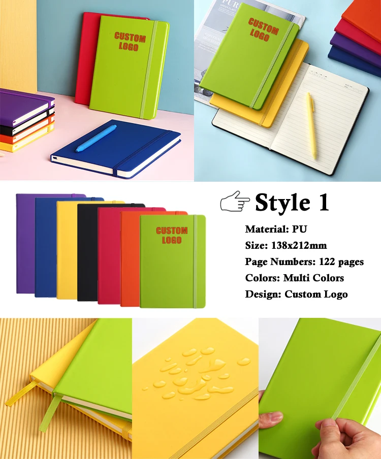 Custom Softcover A5 Note Book Custom Size A6 A5 Pu Leather Notebook for ...