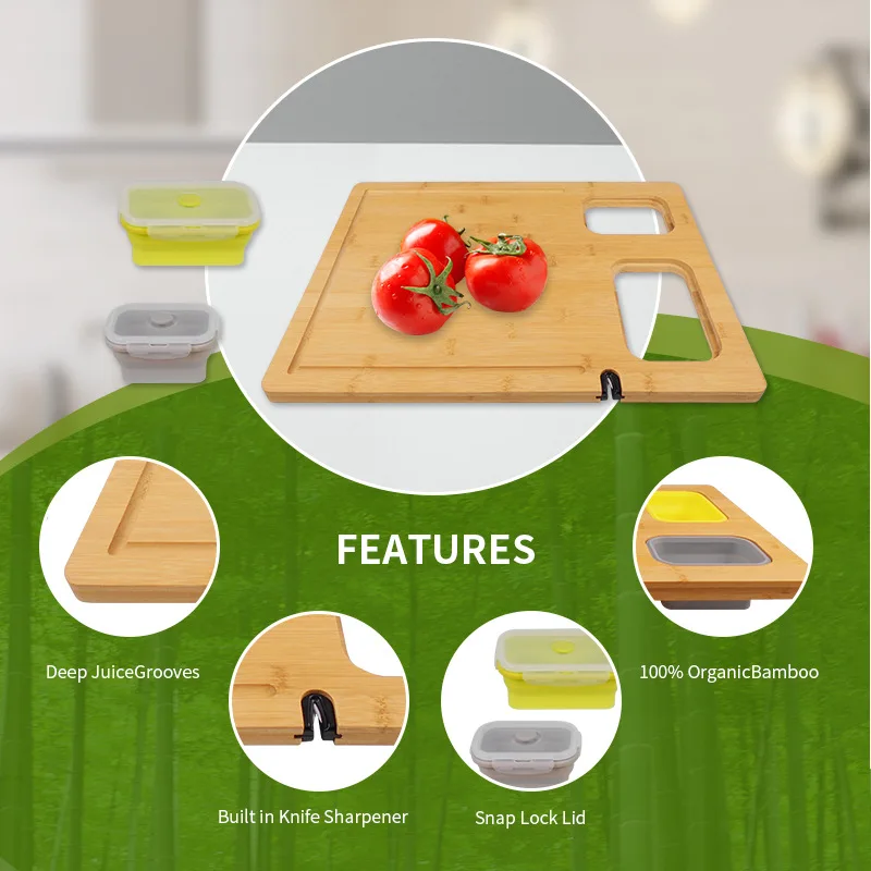 Kitchen Bambus Schneidebrett Bamboo Bread Meat Charcuterie Cutting ...