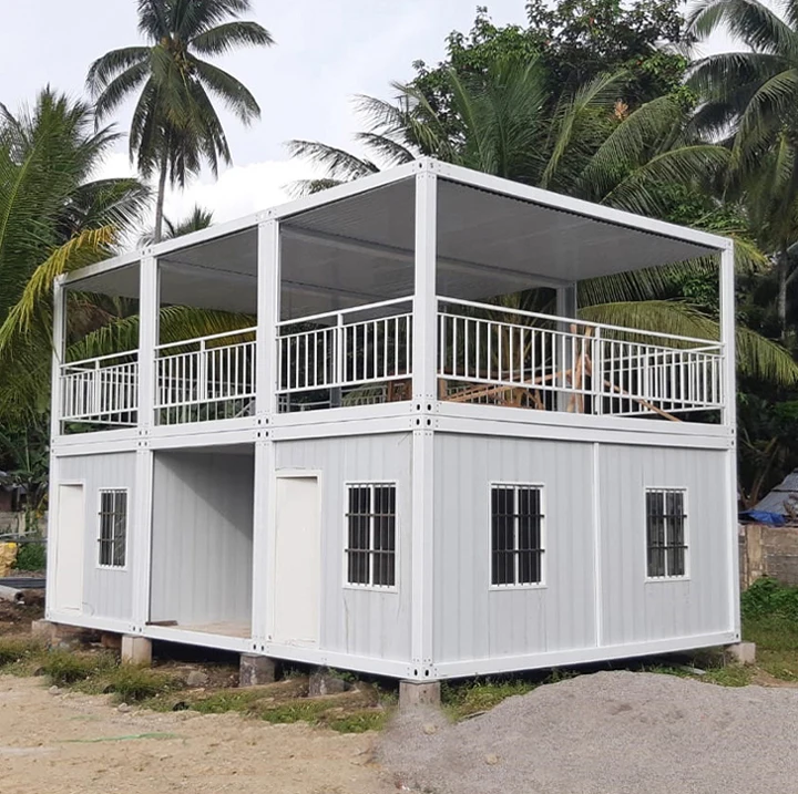 Double Storey Prefabricated Assemble Container Van Home Prefab Sandwich ...