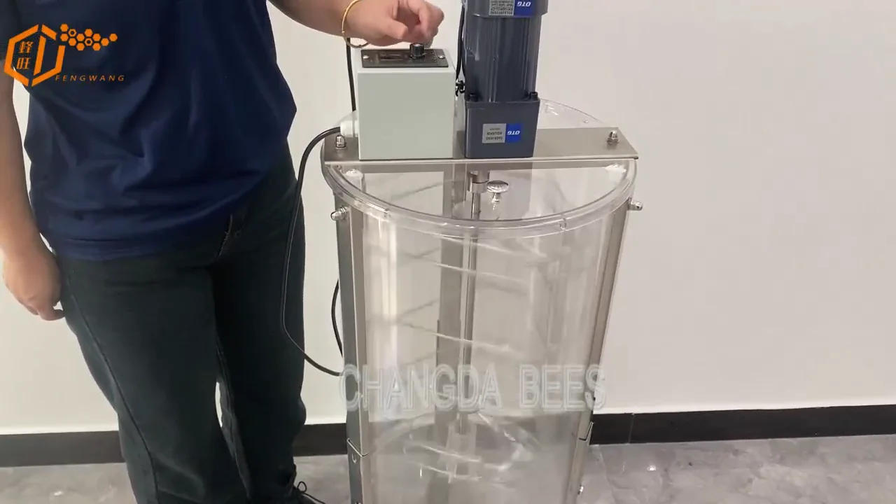 3 Frames Electric Honey Processing Centrifuge Transparent Honey ...