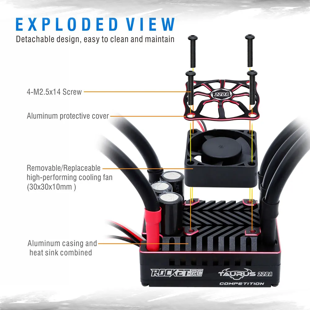 Taurus 220A ESC - Bluetooth Sensored Brushless Speed Controller