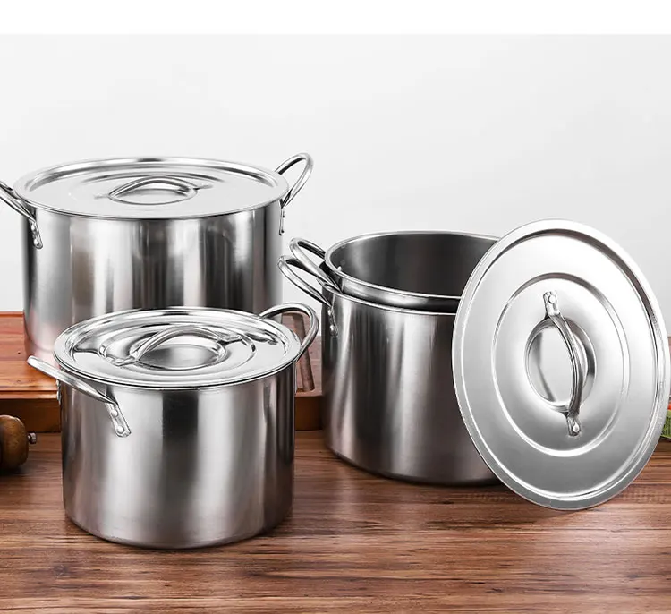Wholesale Large Deep Stainless Steel Heavy Duty Cooking Stock Pot ...