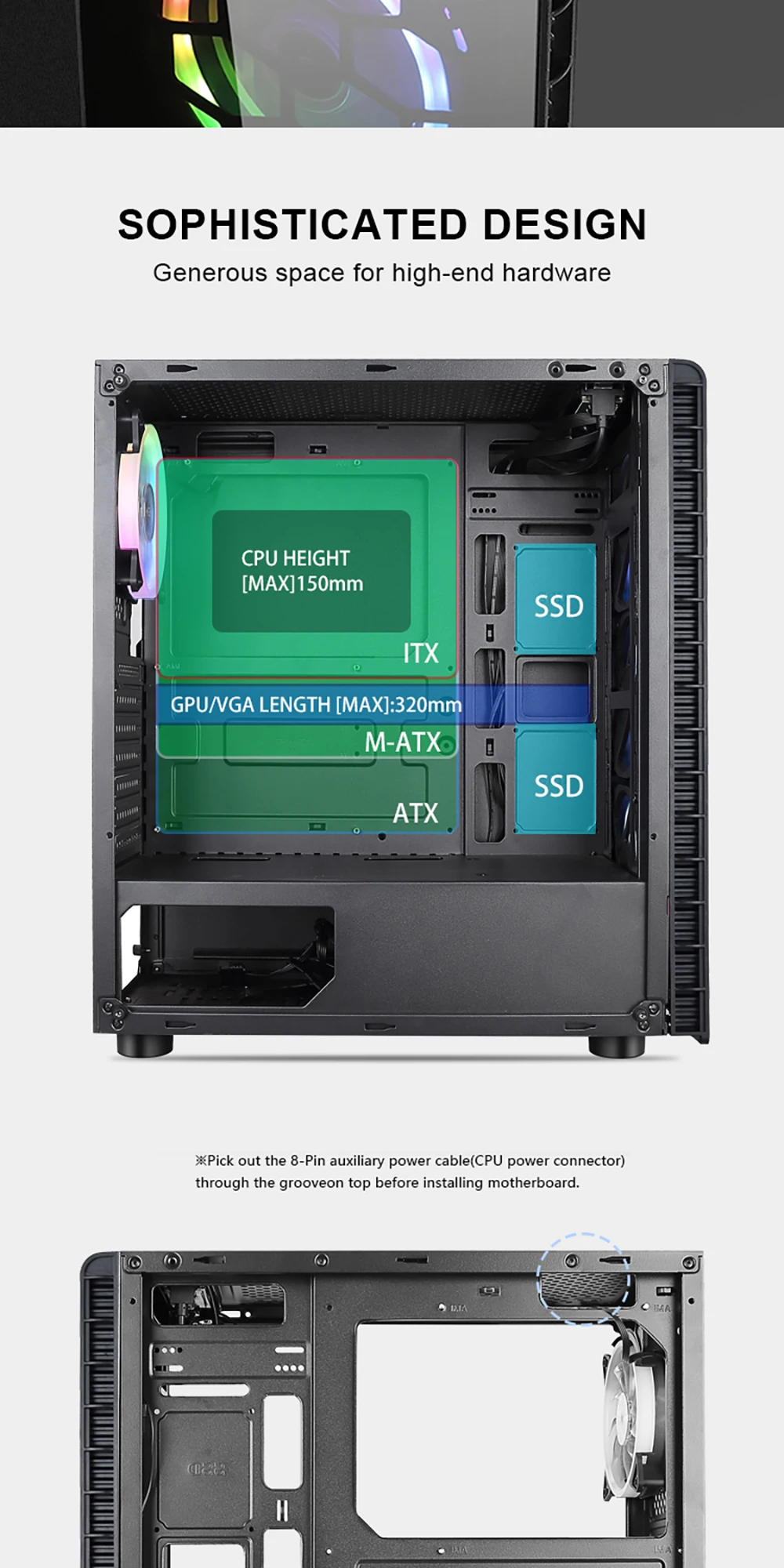 Cheap Glass PC Case with 6 RGB Fans - Popular Gaming Choice