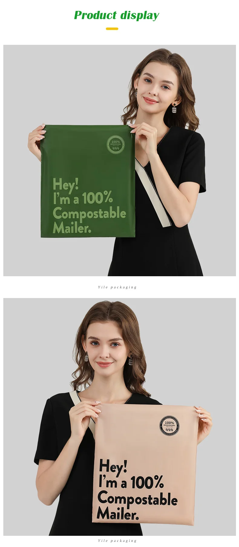 Custom Biodegradable Compostable Eco-friendly Degradation Plastic ...