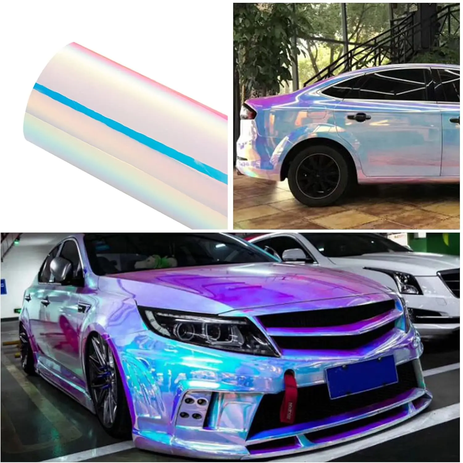 Gray Self-Healing PVC Car Wrap Film Auto Vinyl Color Change Body Roll ...
