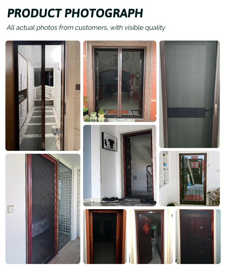 Insect Screens Retractable Sliding Mesh Door Diy Pleated Mesh Folding ...
