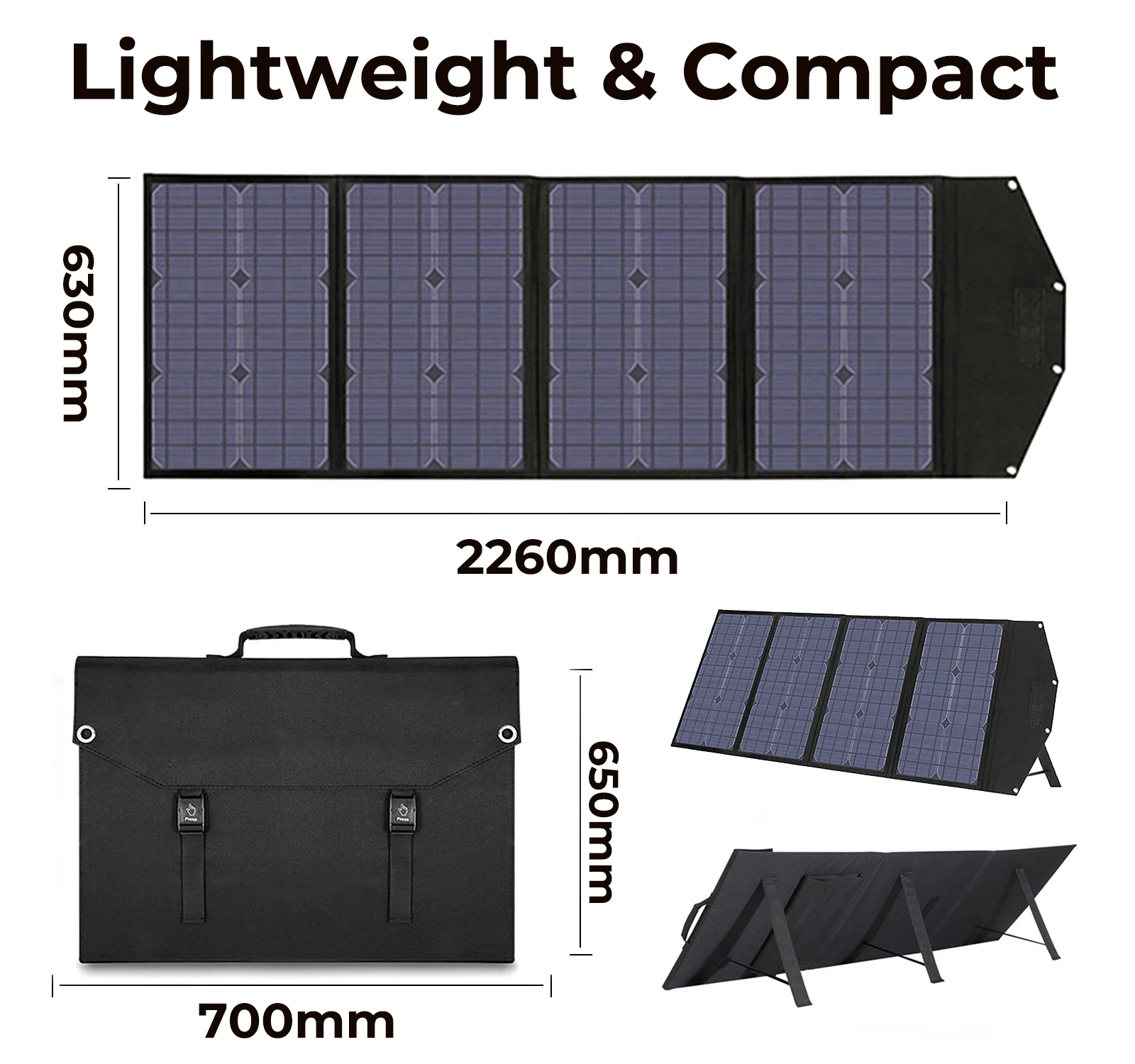 Top Quality 200W Portable Solar Panel - Foldable & Efficient