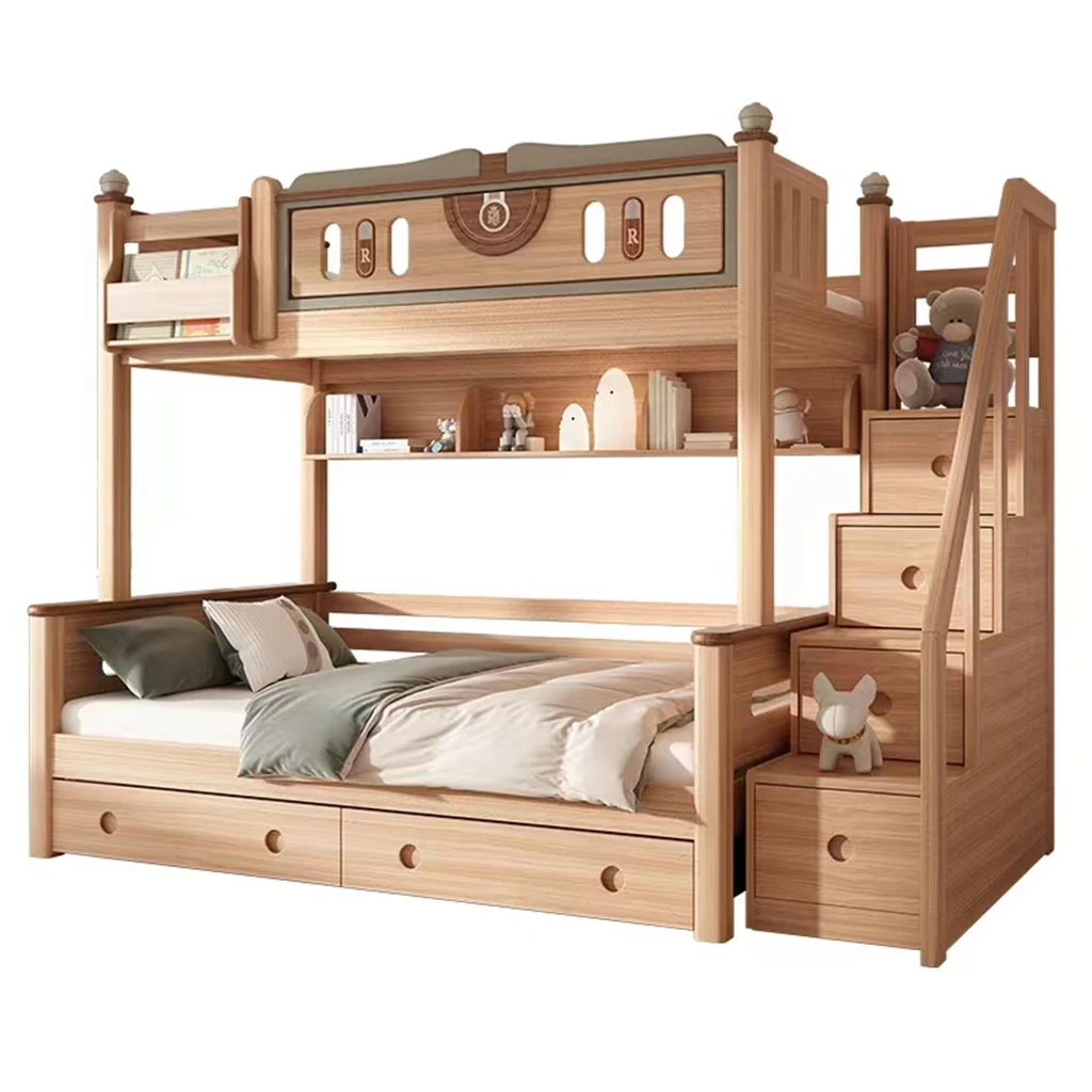 Factory Original Kid Bunk Bed Modern Child Bed 100% Solid Wood Children ...