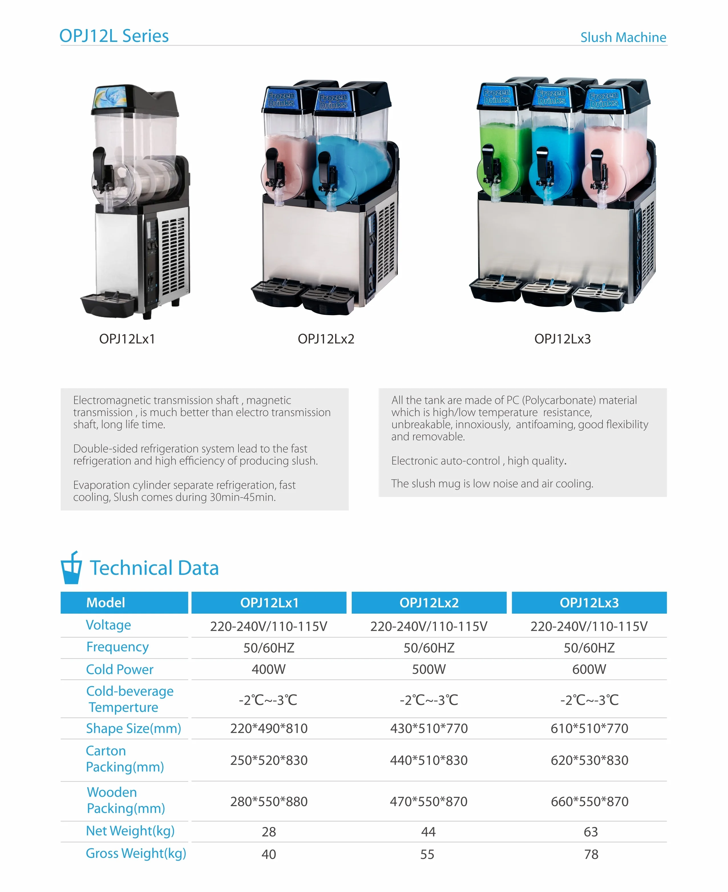 Oceanpower Slush Machine - Efficient Frozen Drink Solution