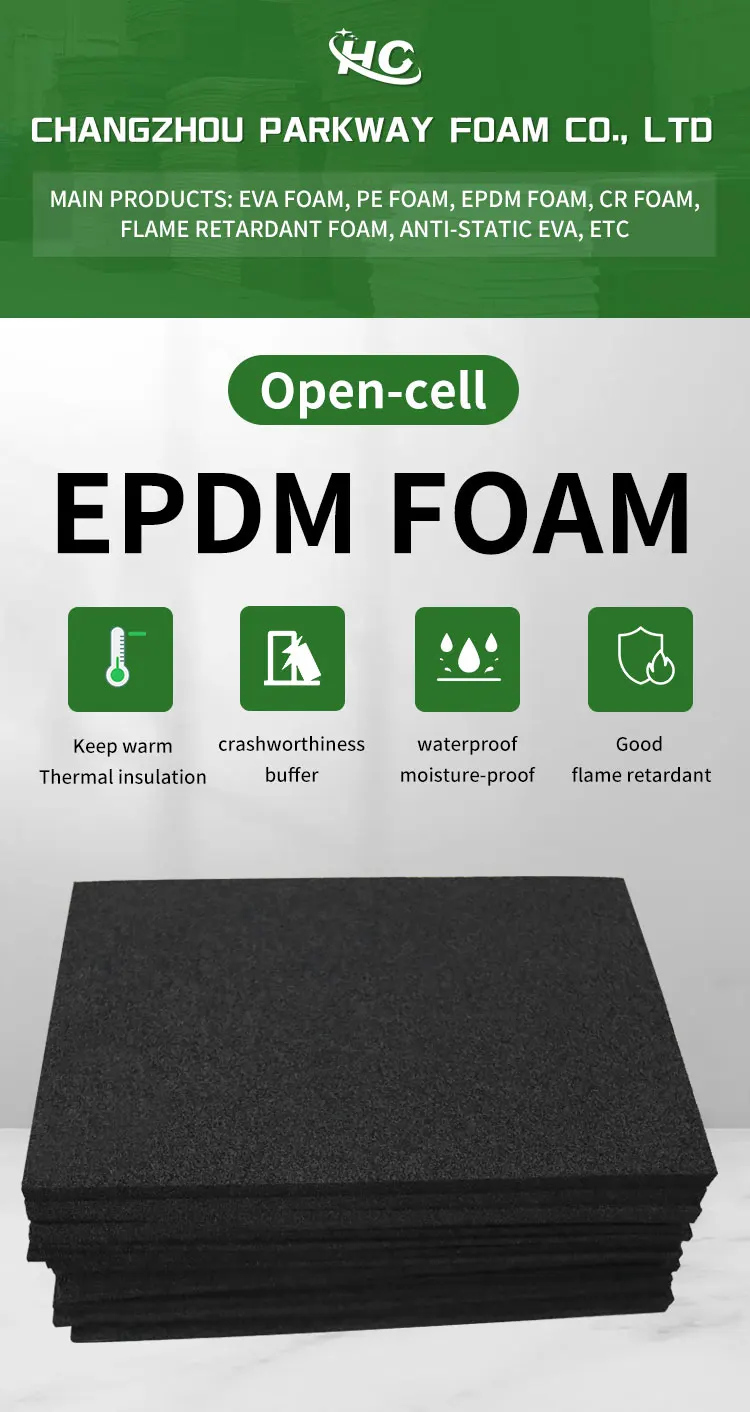 Epdm Rubber Foam Black Epdm Foam/open Cell Epdm Foam Sheet - Buy Epdm ...