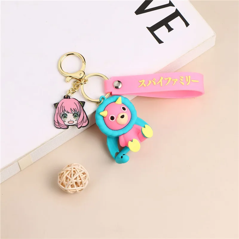 Cartoon Anime Spy X Family Silicone Keyring Character Anya Custom ...