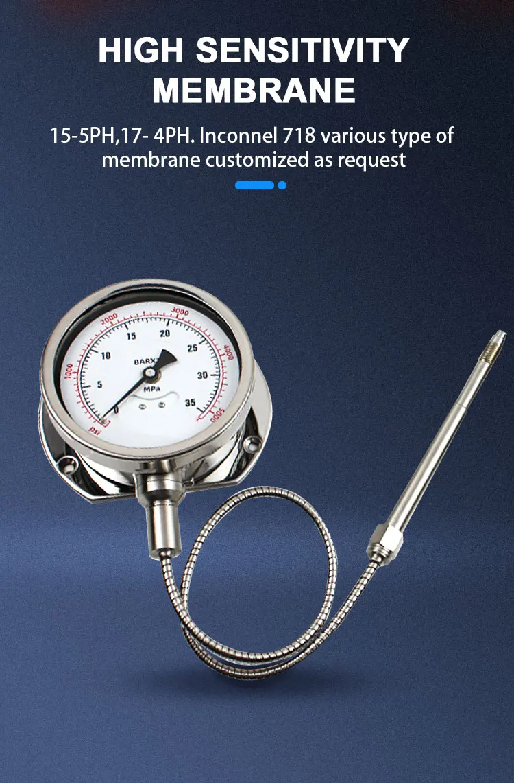 MPG 400C High Temperature Mechanical Pressure Gauge 2000bar High ...