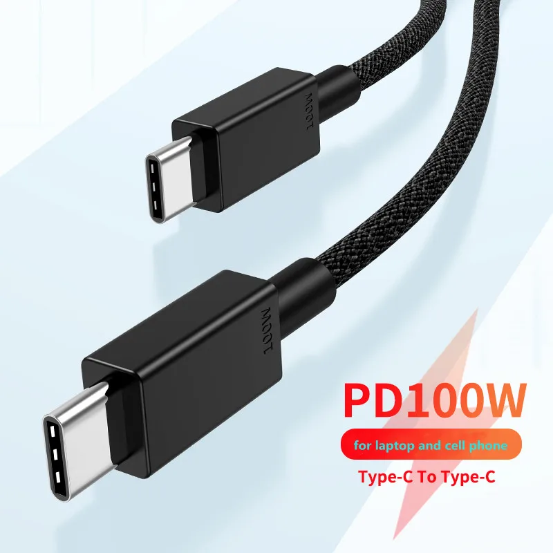 Braided Tpe 100w Pd Type-c To Type-c Quick Charge Type-c Usb Mobile ...