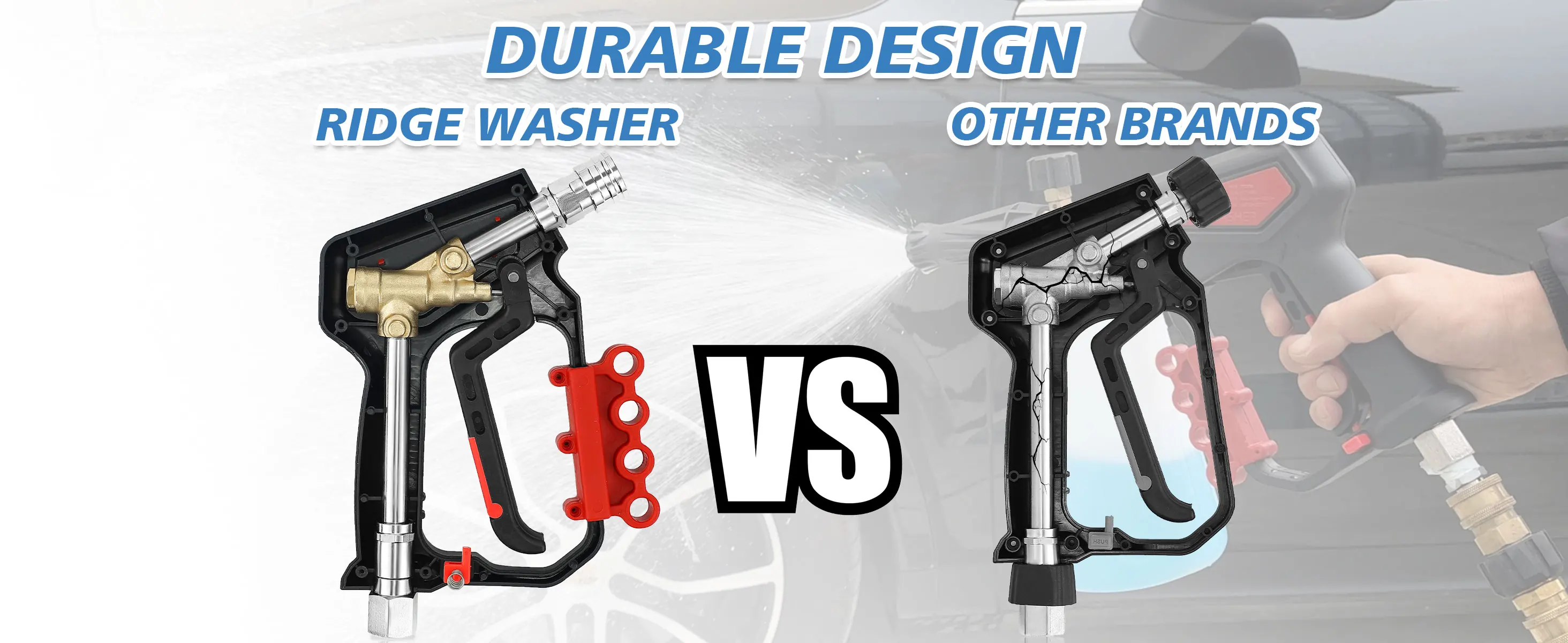 Pressure Washer Short Gun Swivel - 360 Rotation Power Trigger