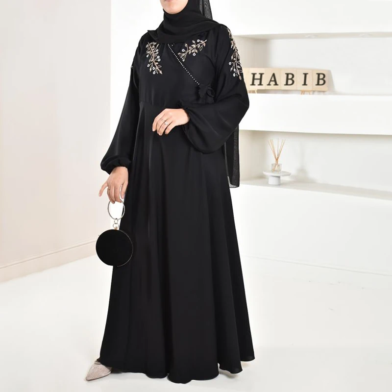 Abaya Dubai Black Custom Wholesale Muslim Women Black Elegant Abaya ...