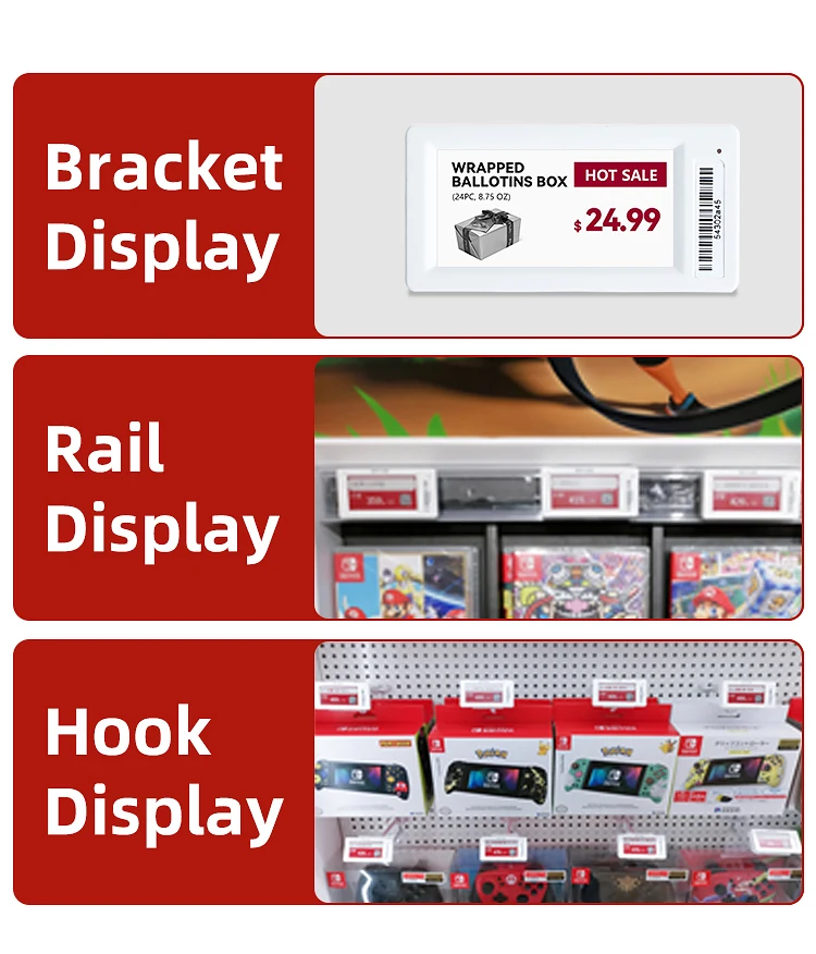 2.13 Inch Digital Smart Price Tag 2.4ghz Wireless Labeles Electronic ...