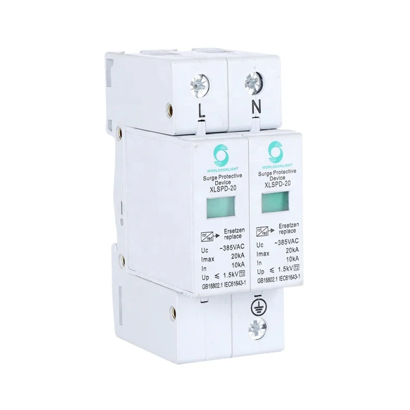 Ce Xlspd-40 20ka-40ka Uc Ac 220v 275v 385v 2p Single Phase Surge Protective Device Surge ...