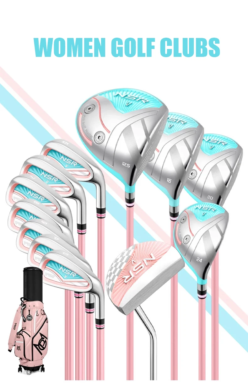 PGM LTG074 Custom Right Handed Women's Golf Club Set Complete Set 12pcs ...