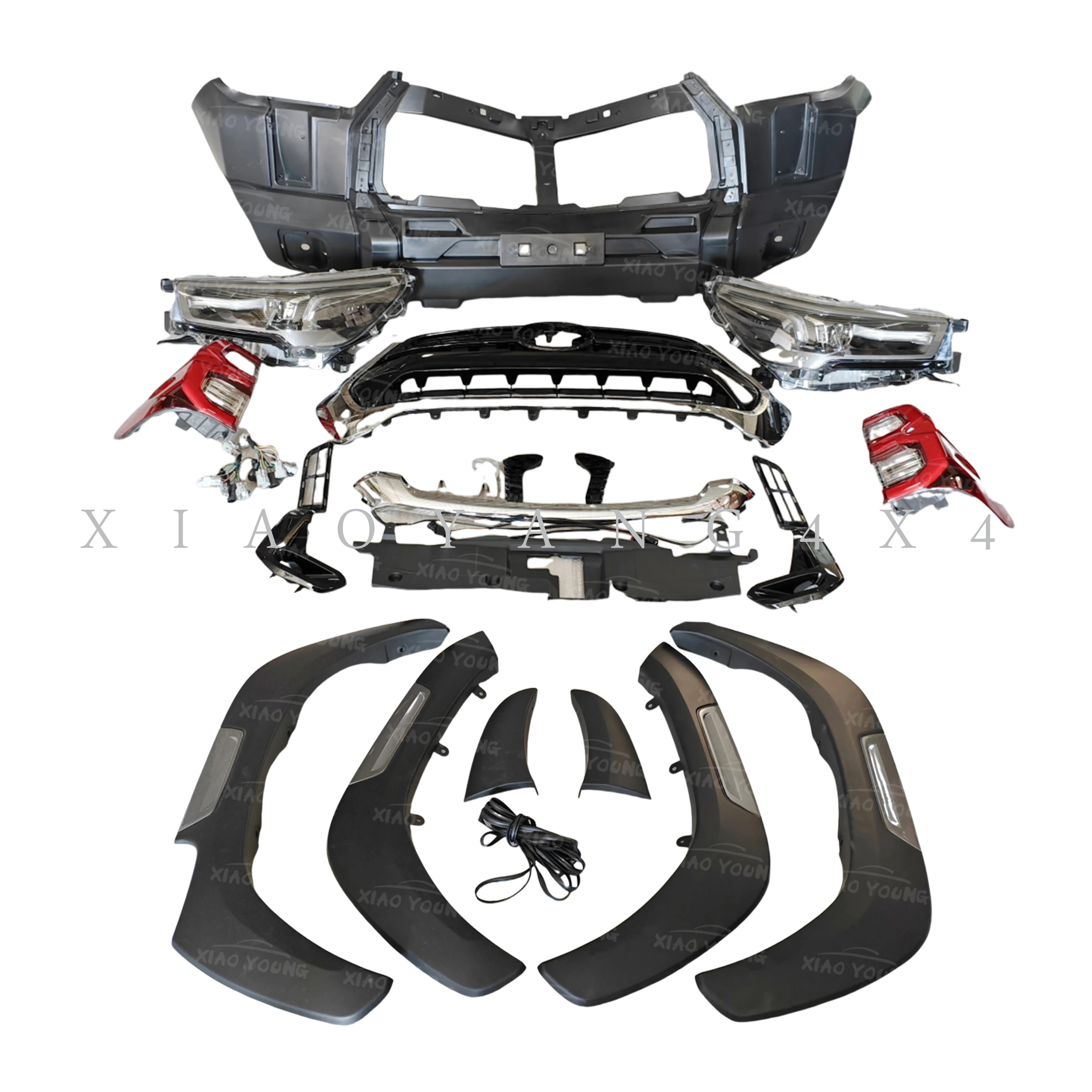 Car Spare Parts Pickup Exterior Accessories Face Lift Full Set Body Kit ...