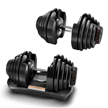 Gym Equipment Bodybuilding Dumbbell Set 5kg To 40kg Black Red Color ...