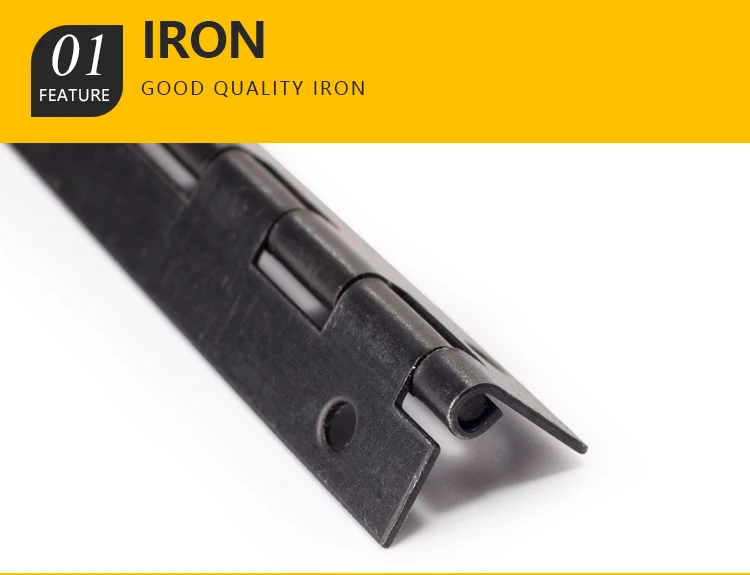 6 Inch Piano Hinge - Durable Black Iron Steel Solution