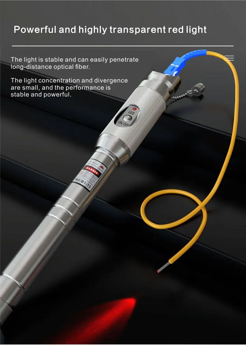 High Performance B1 Fiber Optic Laser Optical Vfl 30km Pen-type 1mw ...