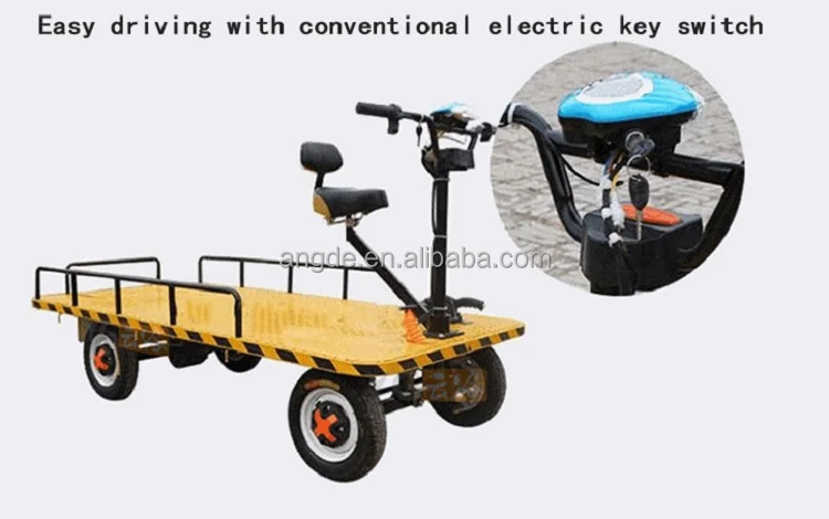 Heavy Object Transfer Electric Flatbed Trolley - 4W DDBC-01