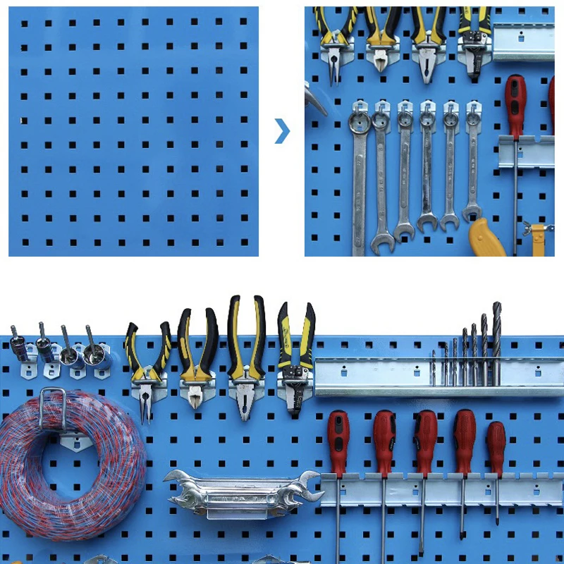 Customizable Light Duty Metal Display Rack Workshop Tool Rack Pegboard ...