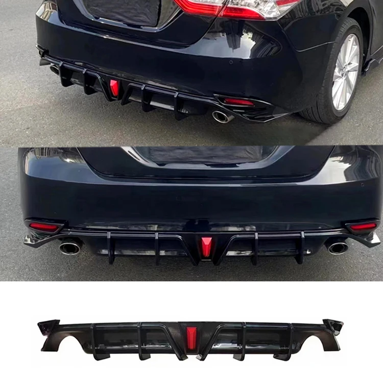 Car Rear Bumper Lip Diffuser Spoiler Rear Side Splitter Deflector For Toyota Camry 2021 - Buy ...